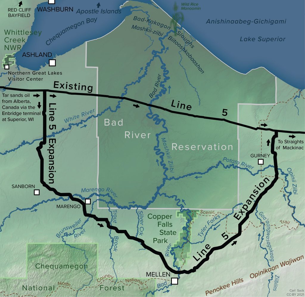 Bad River Band vs Enbridge and its Line 5 crude oil pipeline. - Sault ...
